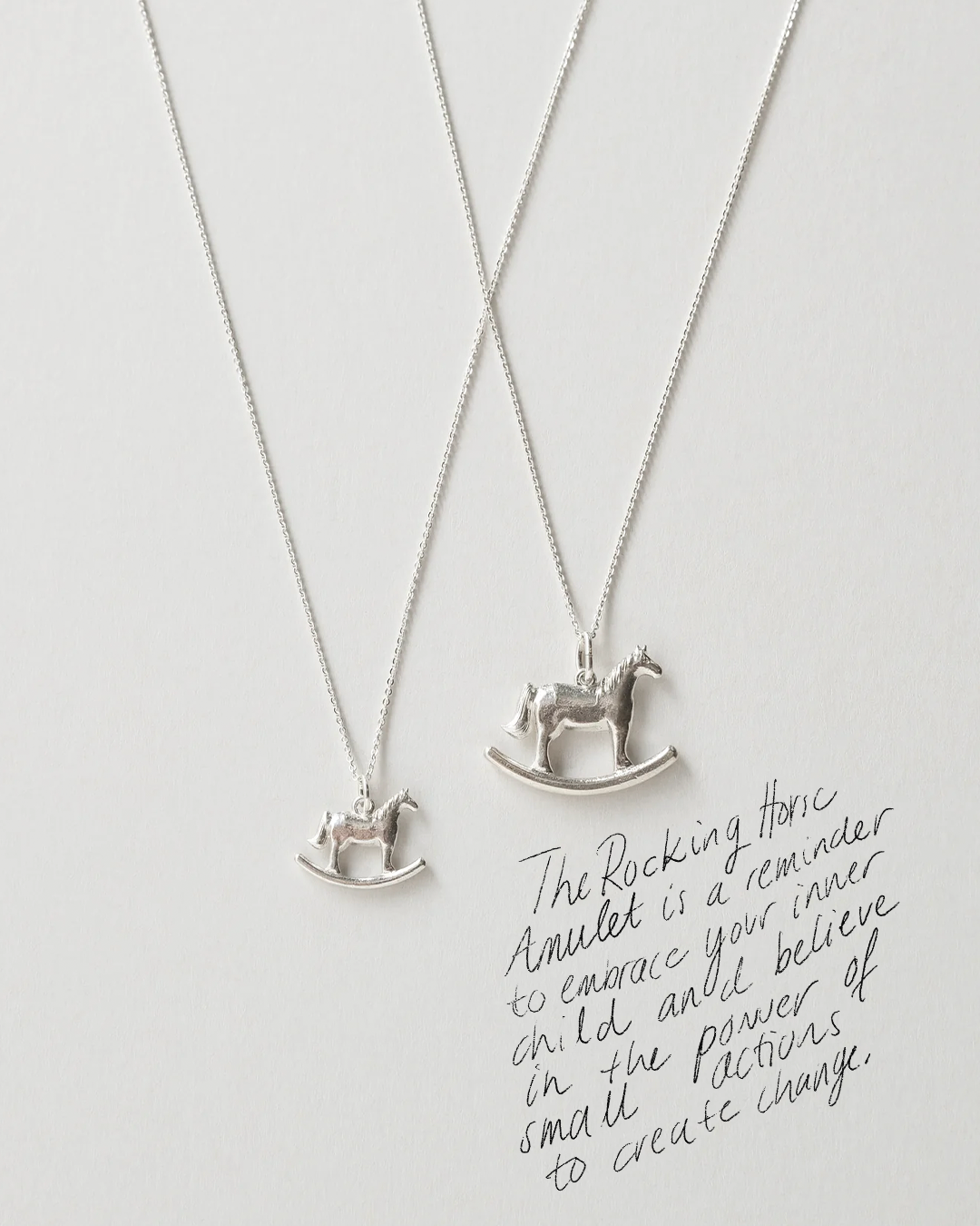 Rocking Horse Mini Necklace Silver